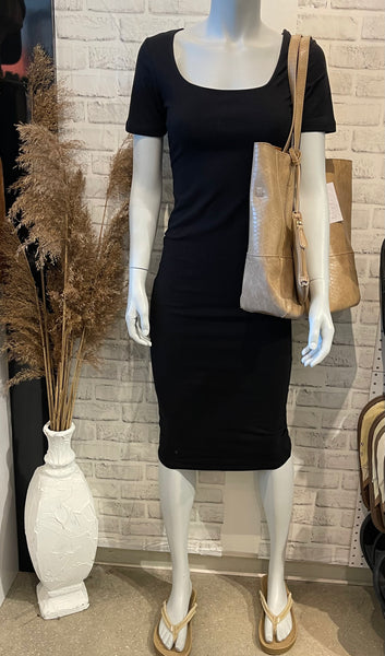 Chanel Square Mini Dress Black – BLUvintage