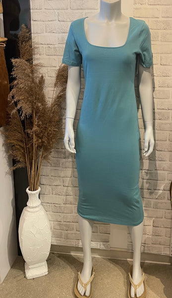 Chanel Square Mini Dress Dusty Teal – BLUvintage